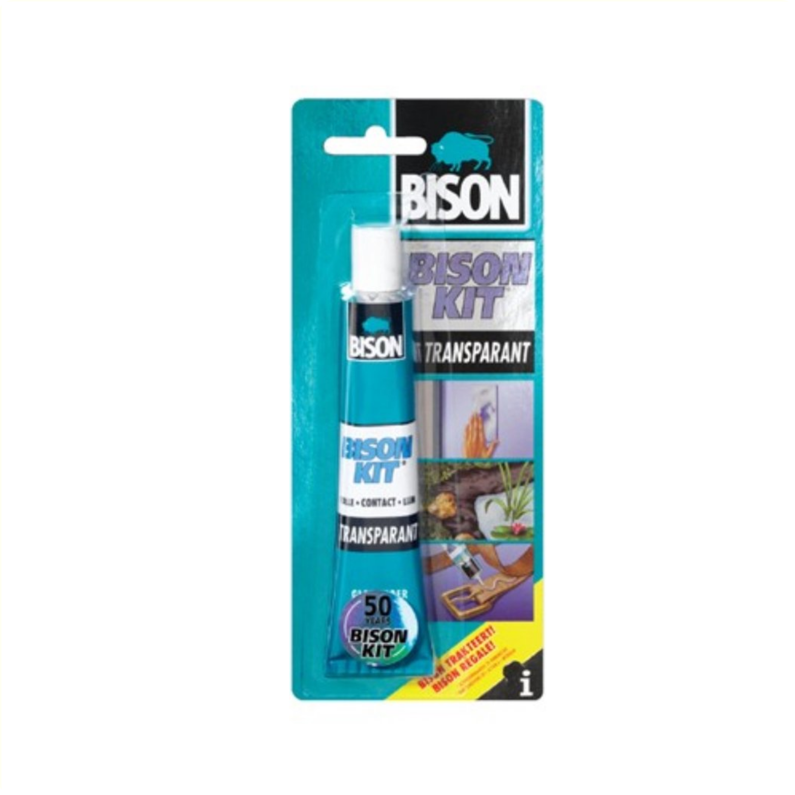 RB0105A Bison Kit 50ml transparant - Lijm - Cycletech